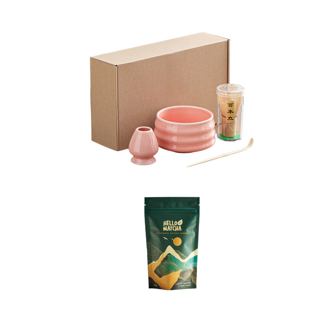 Matcha Set (4 Piece) - Rosey Pink – Hello Matcha